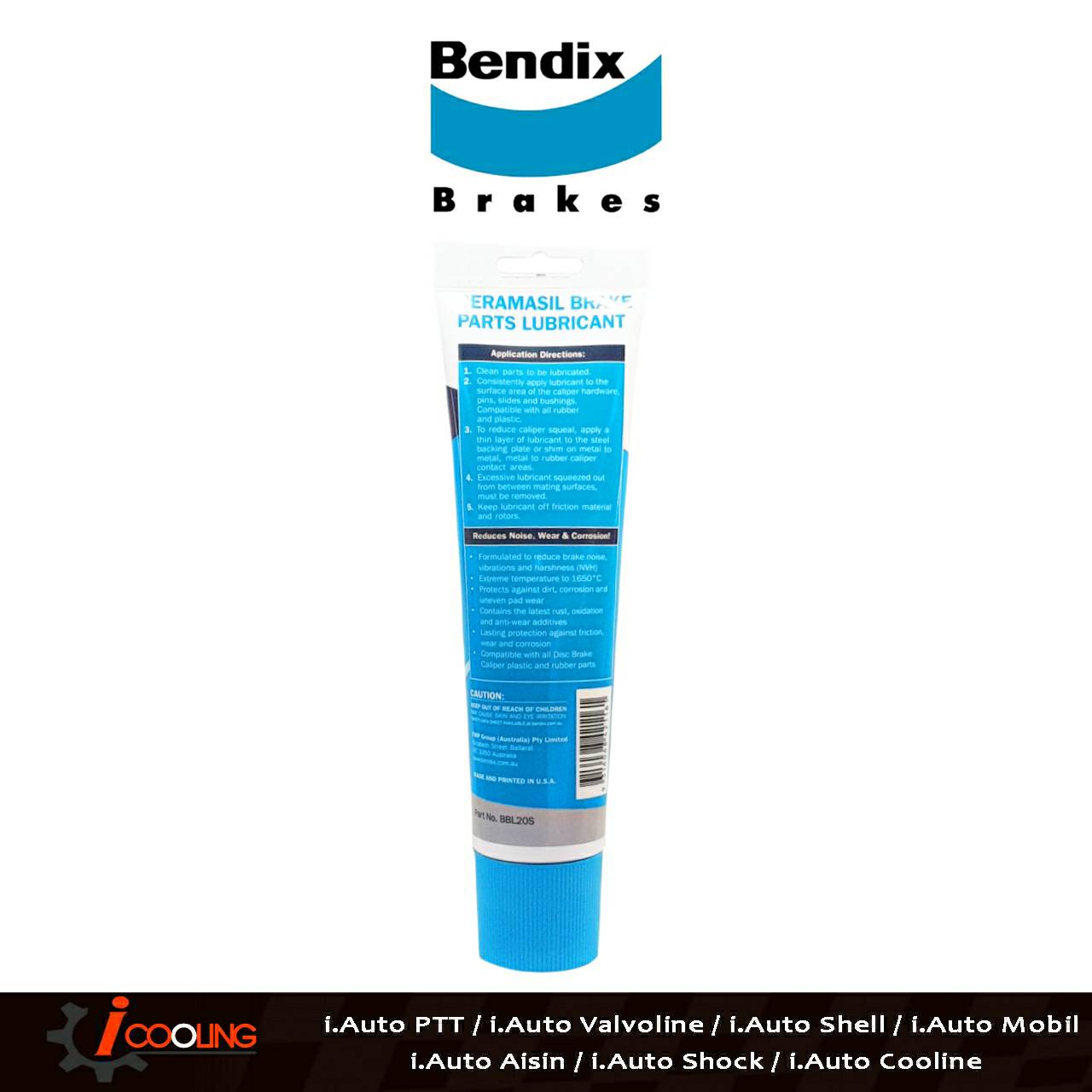 Bendix จาระบีเบรค ทนความร้อนสูง เบรค รถยนต์ และ มอเตอร์ไซร์ แบบซอง 255กรัม - i auto Cooling ...