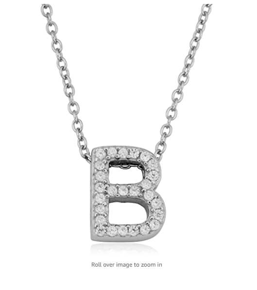 Silver Stainless Steel Alphabet Necklace Locket Pendants for Girls ...