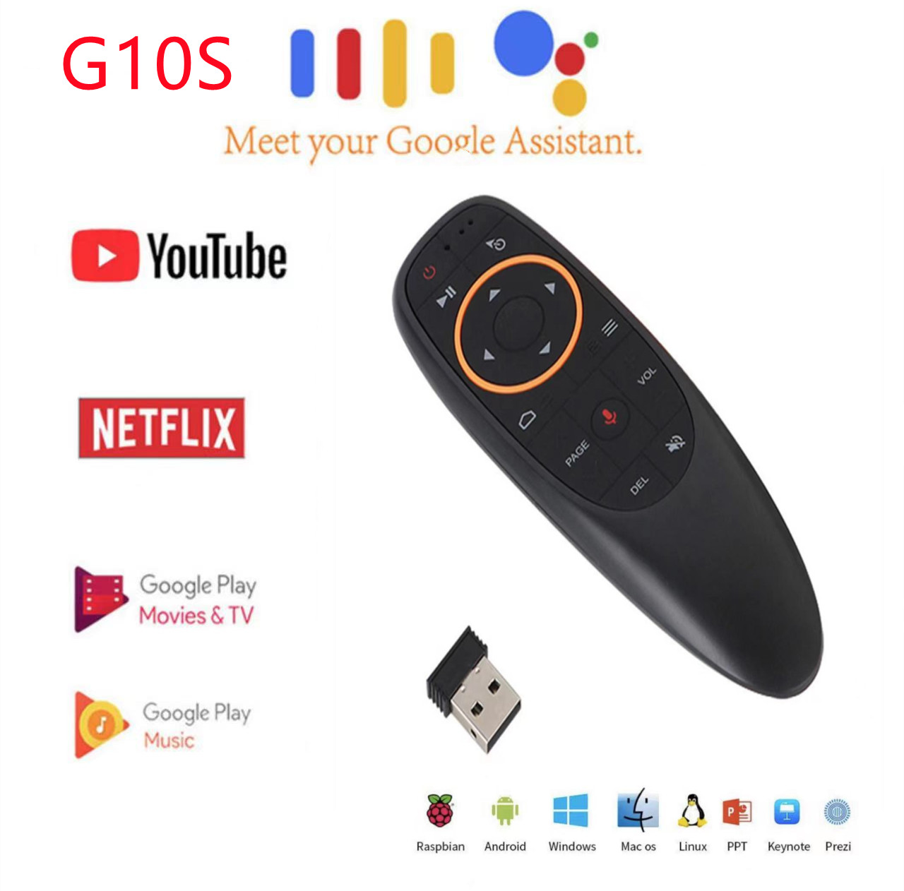 Air Mouse G10S (มี Gyro) เมาส์ไร้สาย 2.4G Wireless Air Mouse Voice ...