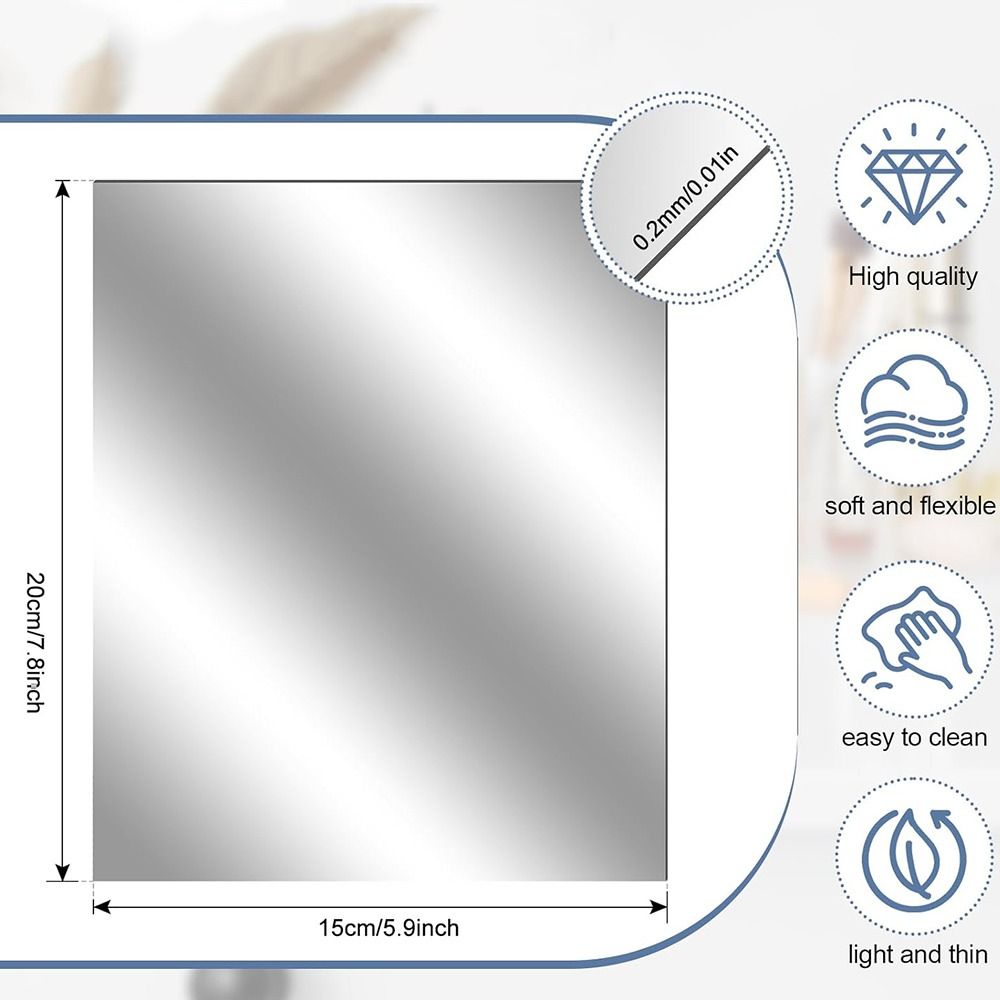 Removable Unbreakable Flexible Mirror Sheets Non Glass Large Size PET ...