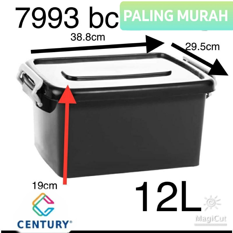 7993BC CENTURY STORAGE BOX 12L | Lazada