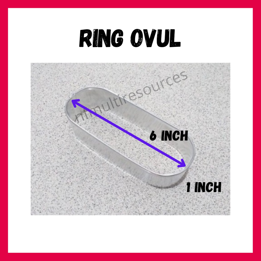 Ring Burger Acuan Roti Oblong Sosej Hot Dog Mould Murtabak Mini Petak ...