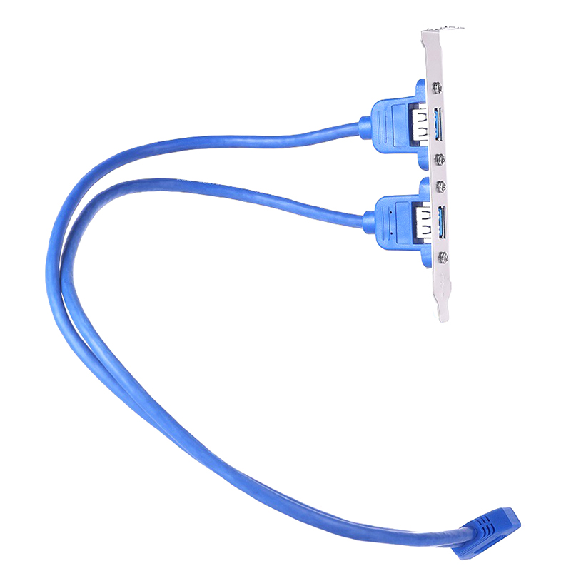 20 Pin to Dual USB3.0 Baffle Extension Cable High Speed Back Panel ...