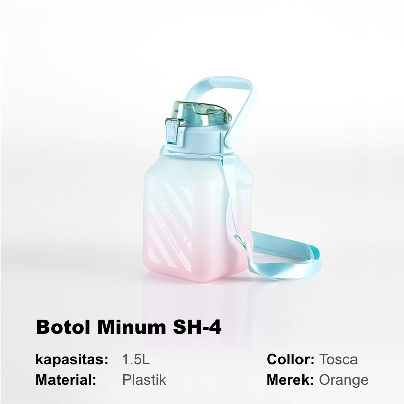 Botol Minum Viral Mini 1.3L Plus Tali Dan Stiker 2D / Botol Gemoy ...