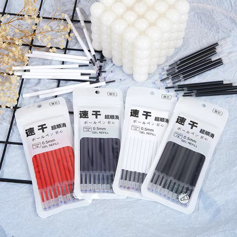 10Pcs High Quality ST Tip Neutral Pens Refill Quick-dry Neutral Pens ...