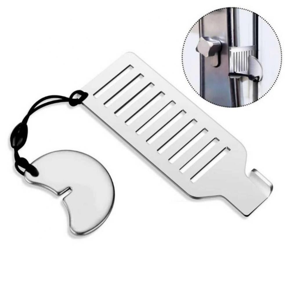 Portable Door Lock Punch-free Security Door Locker Safety Latch Metal ...