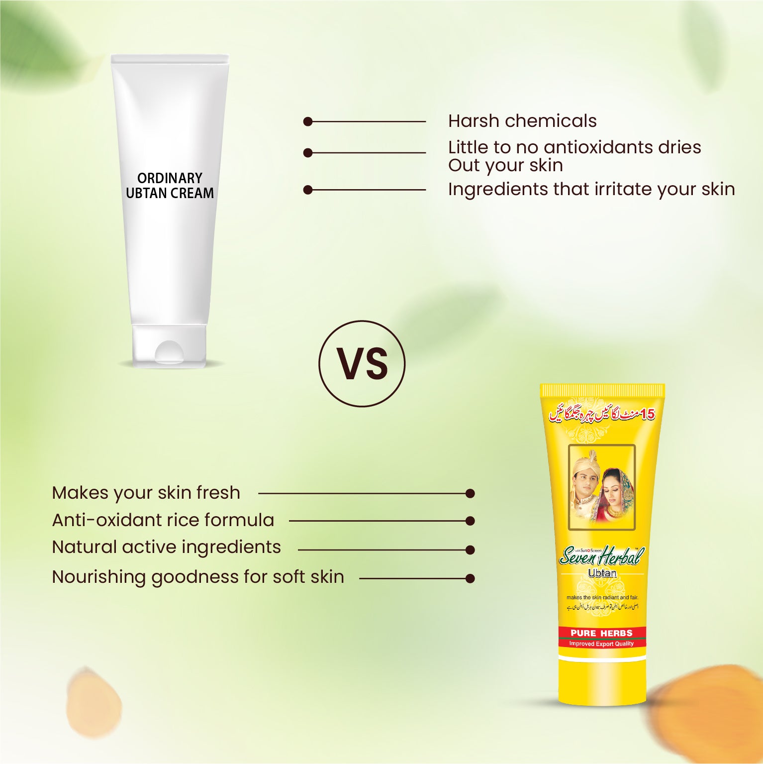 Seven Herbal - Natural Ubtan Cream-30ml | Daraz.pk