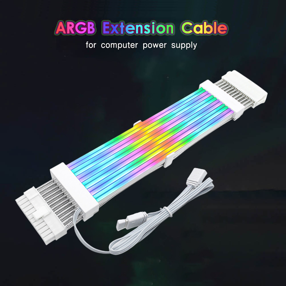 Argb Sync Psu Power Supply Extension Cable Kit 12vhpwr Atx 24pin 8pin ...