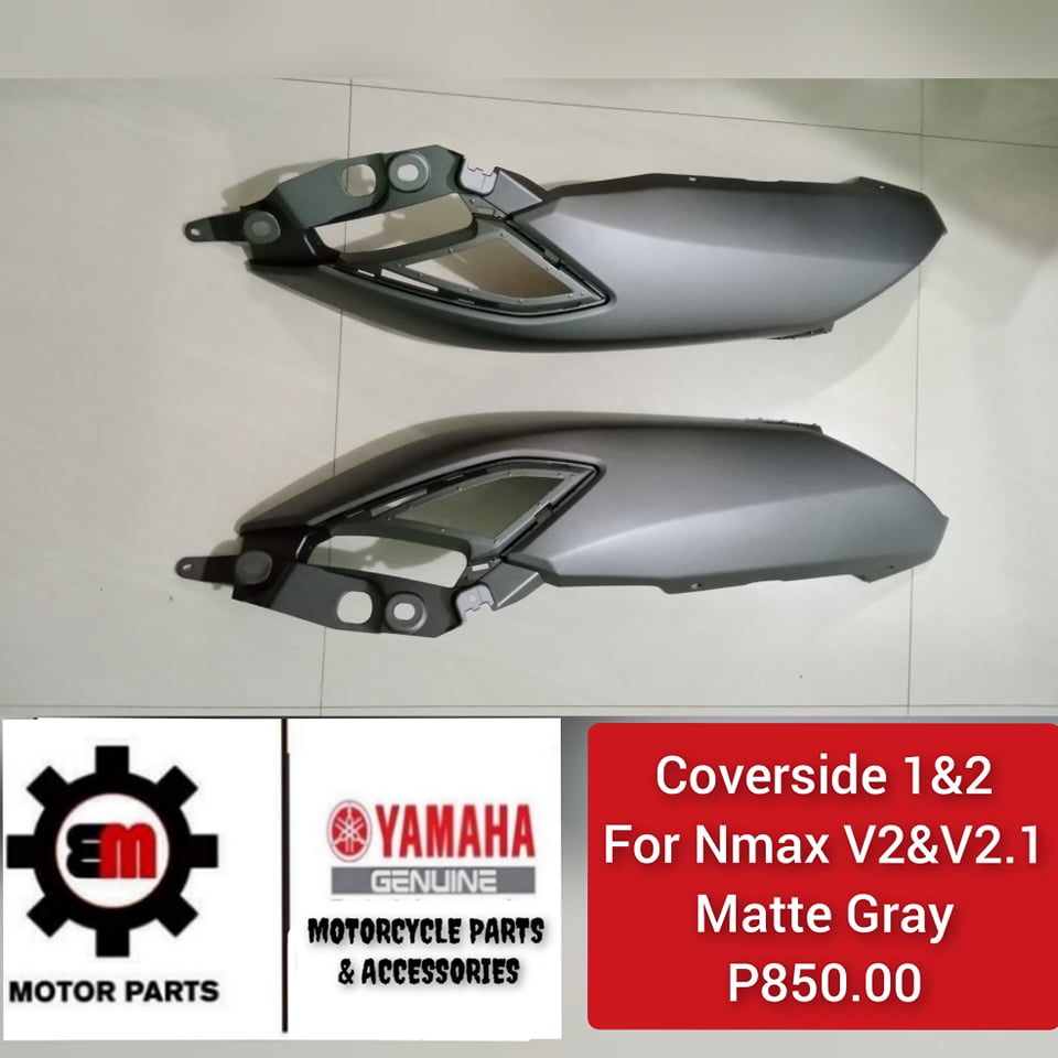 COVERSIDE MATTE GRAY FOR NMAX VERSION V2 AND V2.1 YAMAHA GENUINE PARTS ...