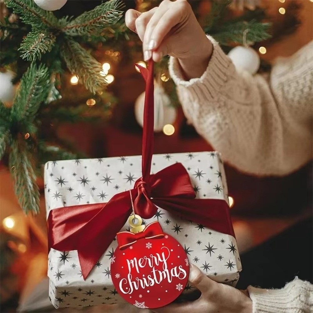 12/24/36Pcs New Wooden Christmas Ball Pendant Elk Snowflake DIY Craft ...