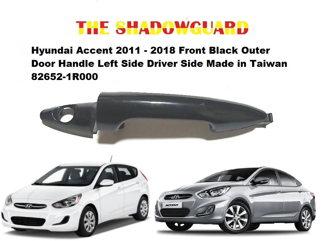 Hyundai Accent 2011 - 2018 Front Black Outer Door Handle Left Side ...