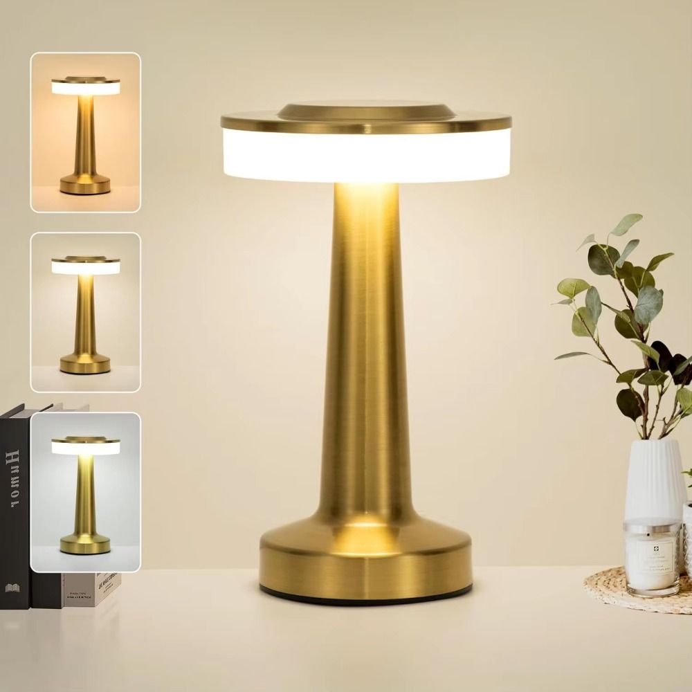 Creative Retro LED Table Lamp Vintage Portable Wireless Reading Lamp ...