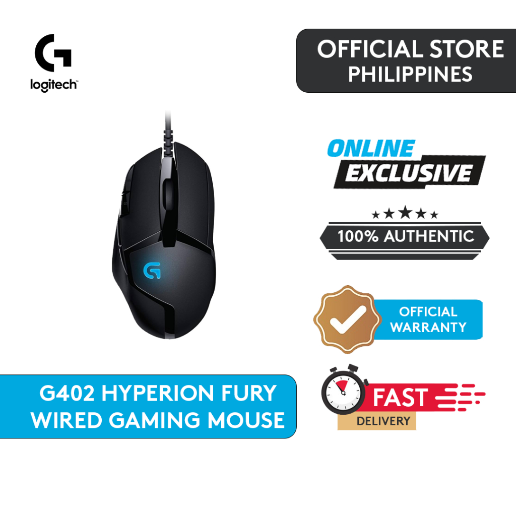 Logitech G402 Hyperion Fury Wired Gaming Mouse, 4,000 Dpi, 8 ...