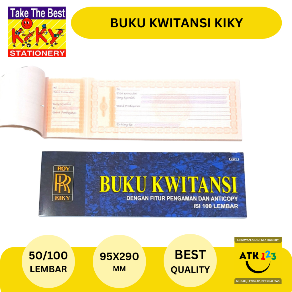 Buku Kwitansi Kiky Secure Isi 50 / 100 Lembar | Lazada Indonesia