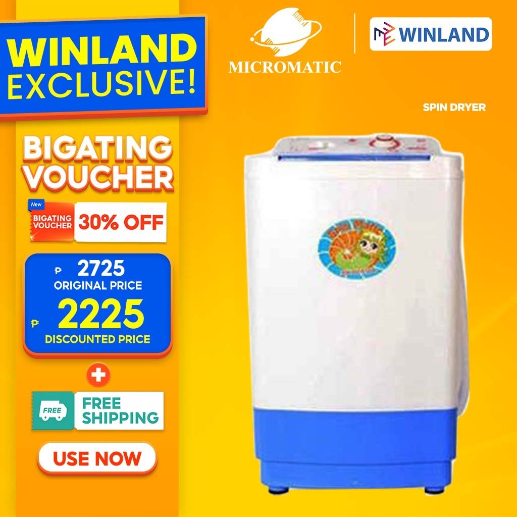 Micromatic by Winland Super Spin Dryer 5kg Powerful Spin Motor MSP-589 ...