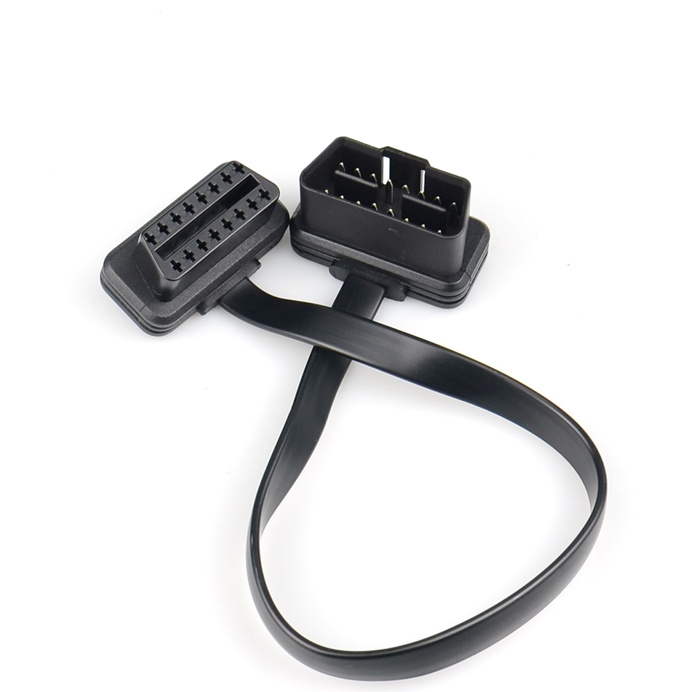 30/60/100cm Flatthin As Noodle 16 Pin Socket Obd Obdii Obd2 16pin Male ...