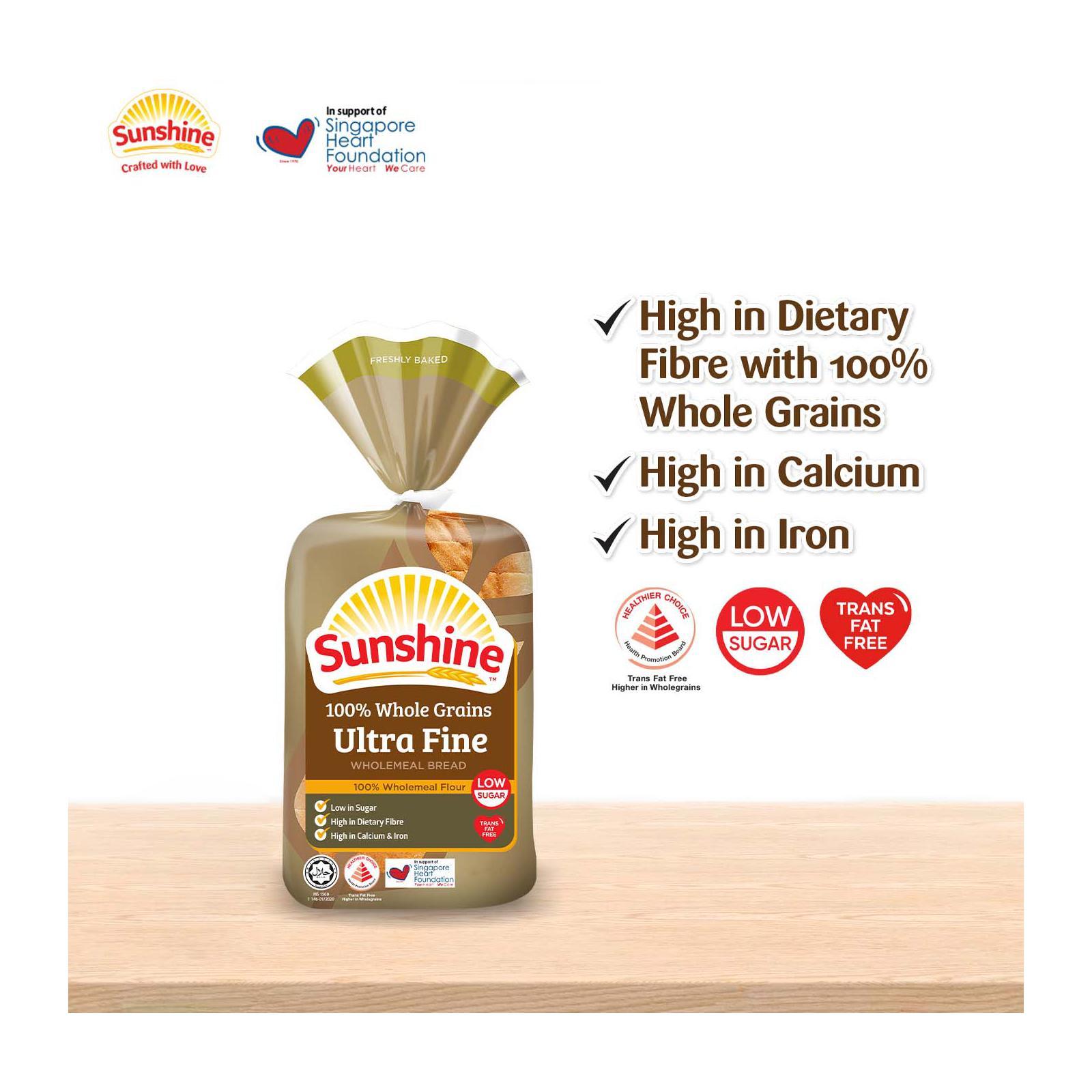 Sunshine 100% Whole Grains Ultra Fine Wholemeal Bread | Lazada Singapore