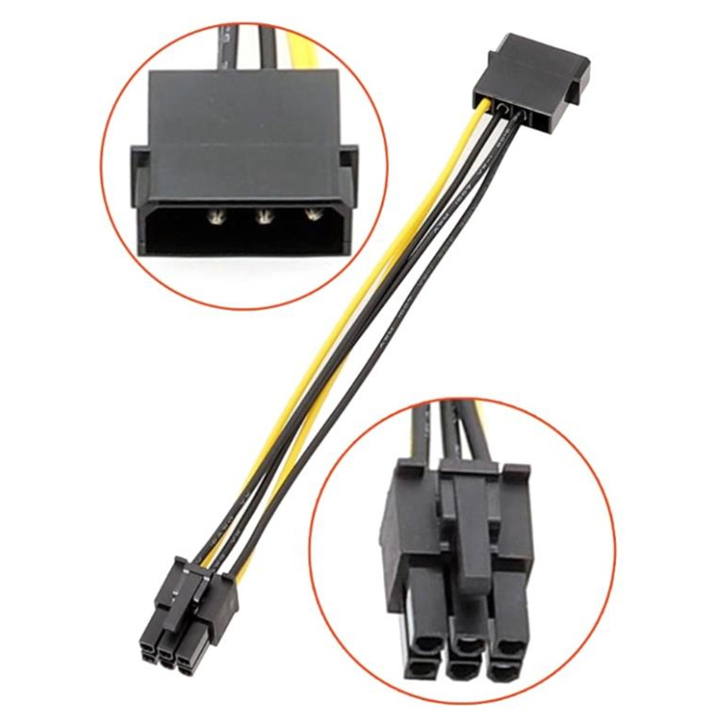 6Pin To 4Pin Power Supply Cable For Graphics Cards 4 Pin Connectors To ...