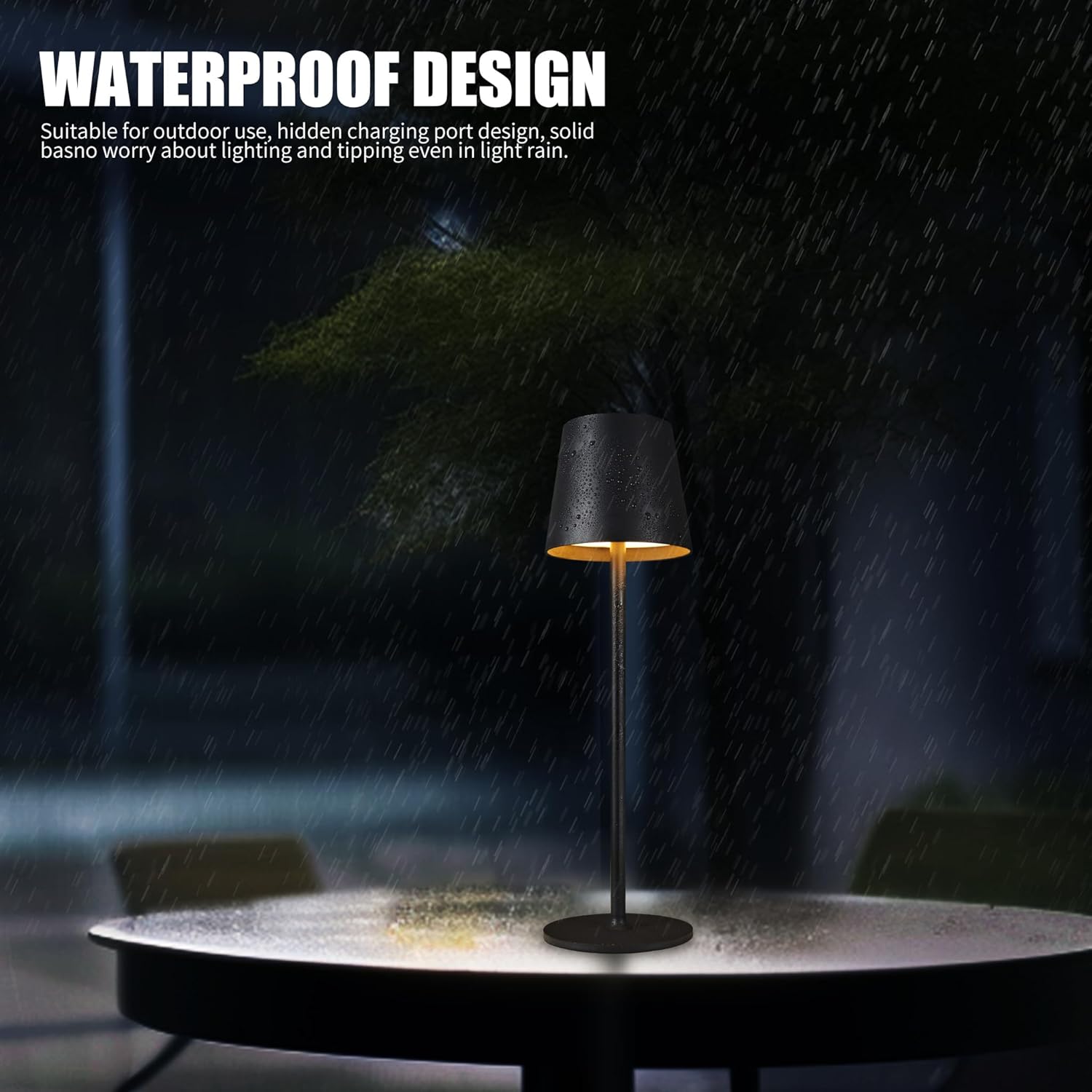 Rechargeable Table Lamp Touch Sensor LED Desktop Night Wireless Reading ...