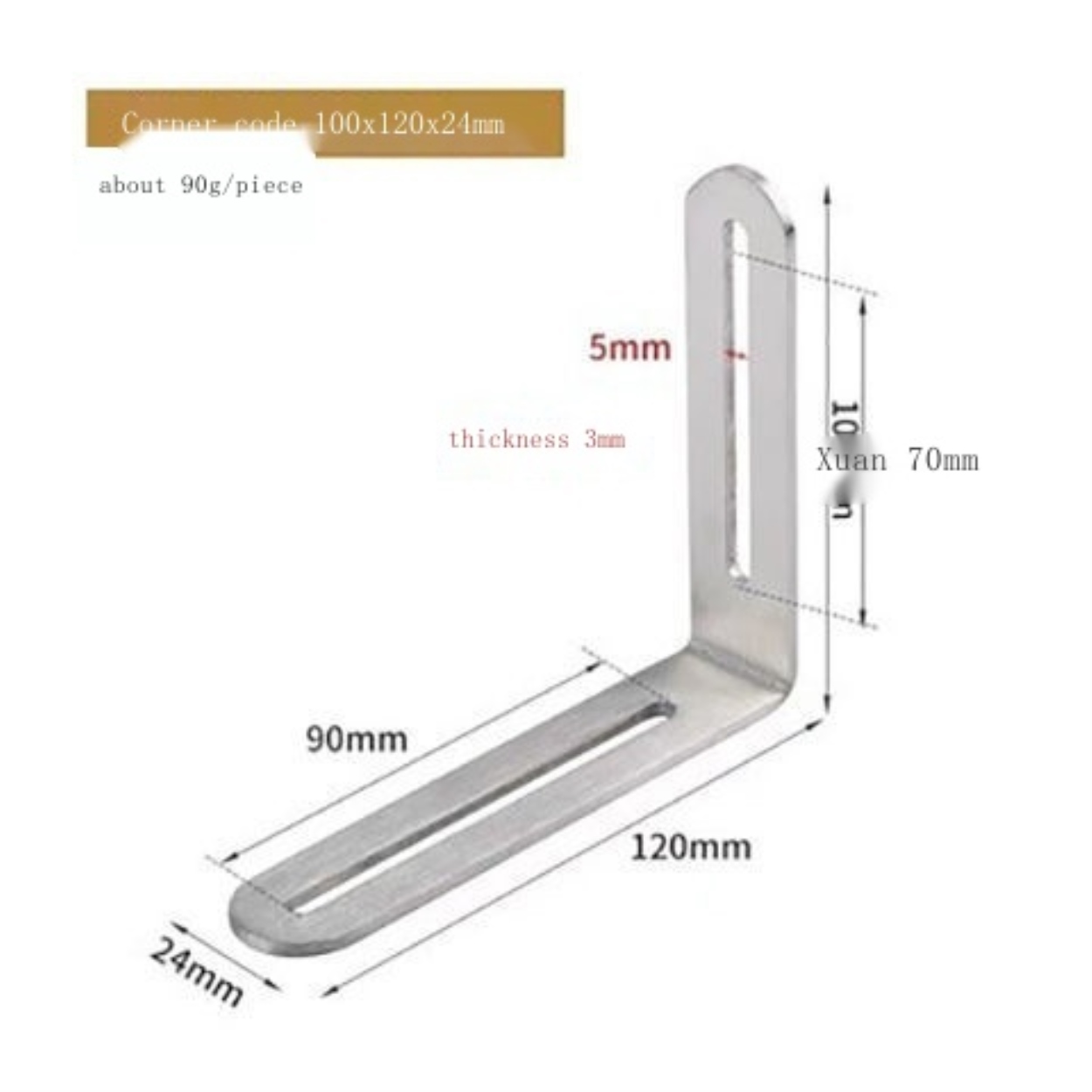 Stainless Steel Bracket Adjust Long Hole Double Swing 90 Degree Angles ...