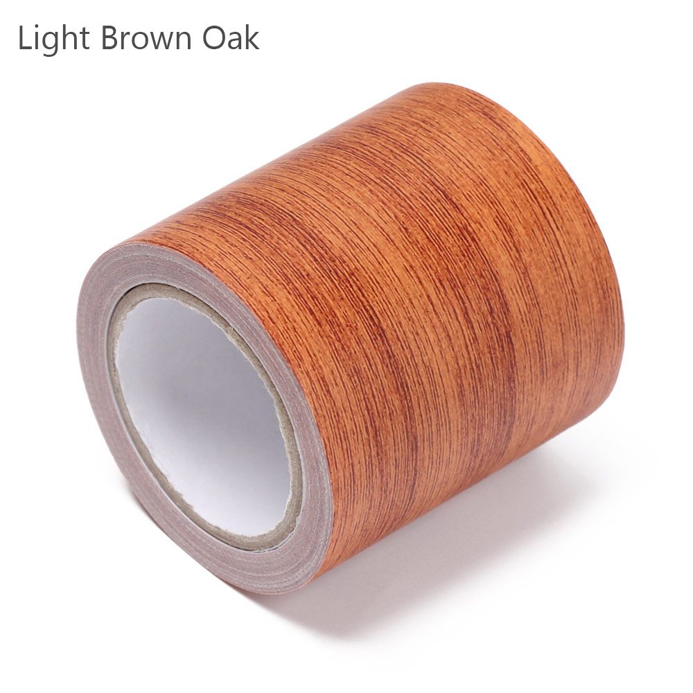 5M/Roll Realistic Wood Grain Repair Adhensive Duct Tape Floor Furniture ...