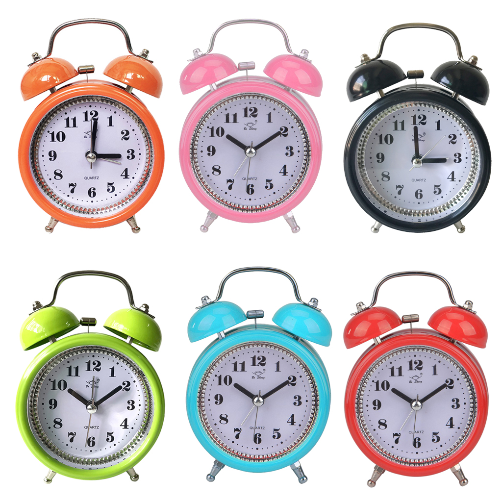 【Exclusive Offer】Vintage Retro Twin Bell Cute Silent Movement Alarm ...