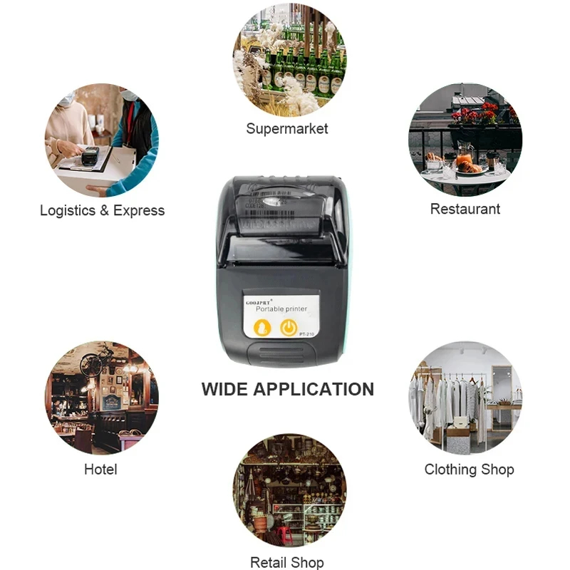 【Big-promotion】 58mm Portable Mini Thermal Printer Receipt Ticket ...