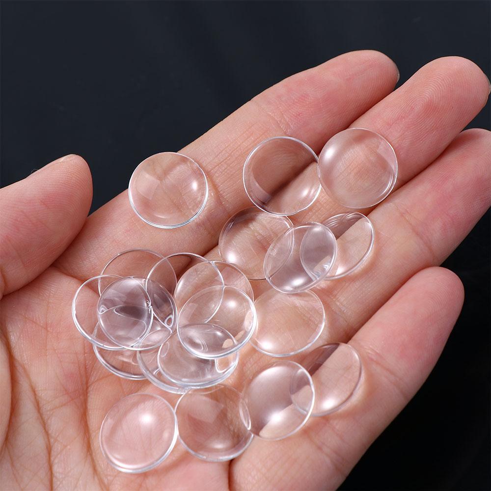 DIY Crafts 20Pcs Eyeballs Clear Glass Flat Back Round Blyth Eyes Glass ...