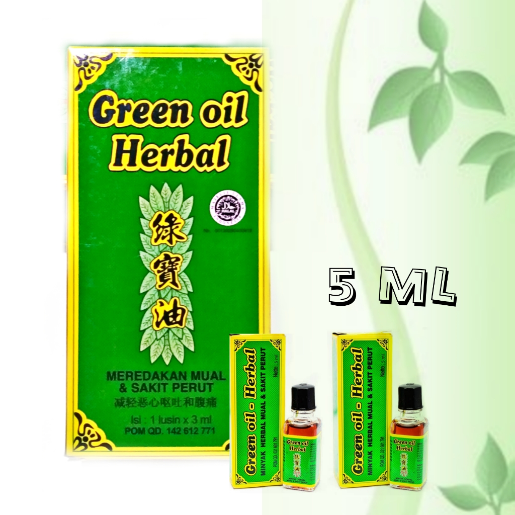 GREEN OIL HERBAL 3ML 5 ML 10 ML PER BOX(12 PCS) | Lazada Indonesia