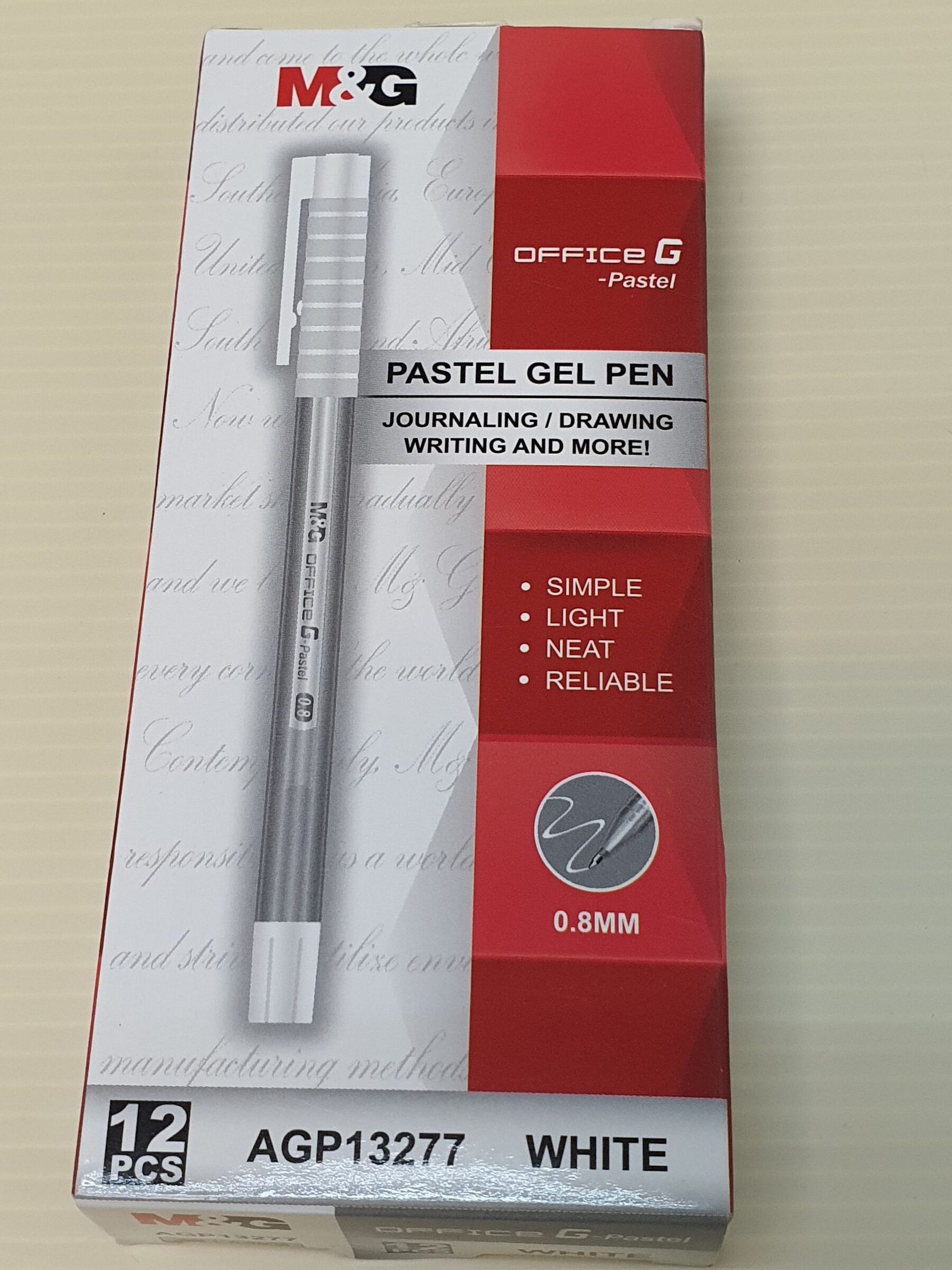 M&G Office G Gel Pen 0.5mm Normal Color AGP13271 / 0.8mm Pastel Neon ...