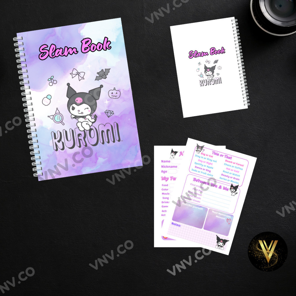 San Rio Slam Book Notebook 40 Sheets A5 Kuromi Hello Kitty Cinnamoroll ...