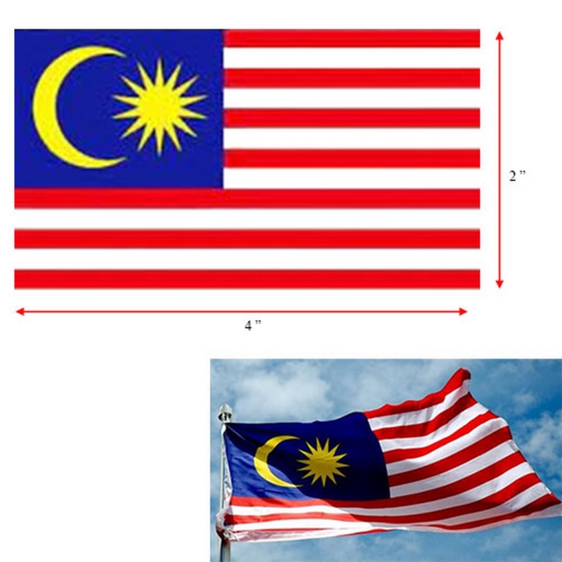 Malaysia Flag 2x4 3x6 Polyester Tiang Bendera Merdeka jalur gemilang ...
