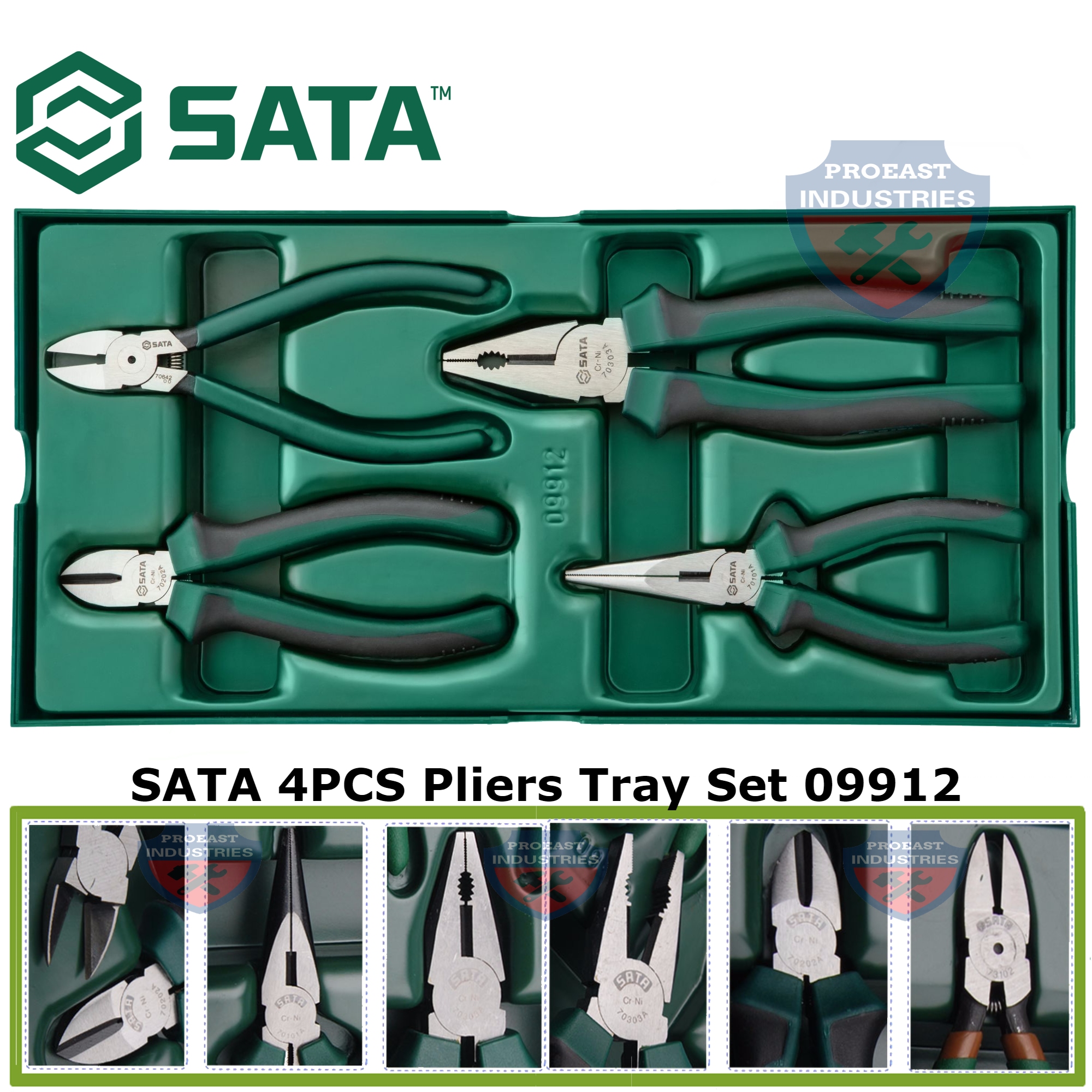 SATA 09912 4PCS Pliers Tray Set | Lazada
