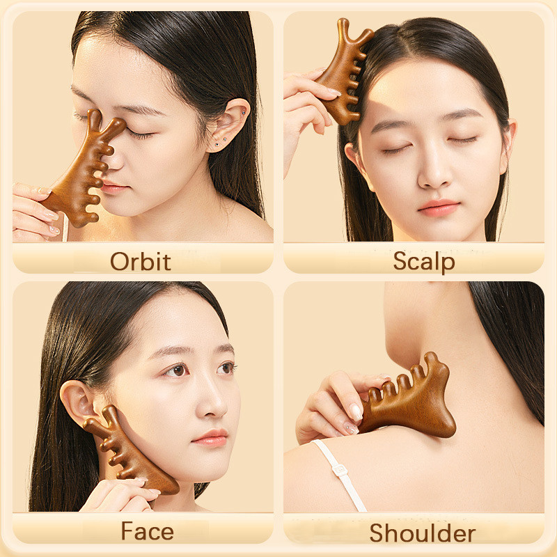 Multifunction Head Nose Bridge Massager Face Nose Wing Elevator Wood ...