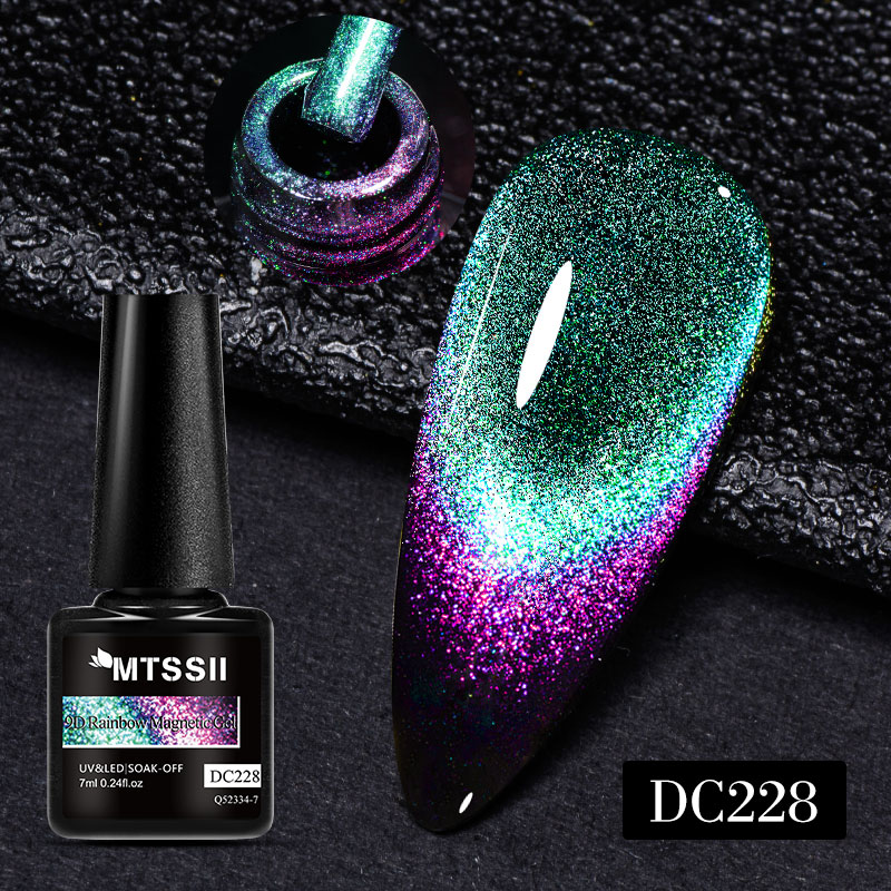 MTSSII 7ml 9D Magnetic Gel Nail Polish Semi Permanent Soak Off UV/LED For Manicure Nail Art UV ...