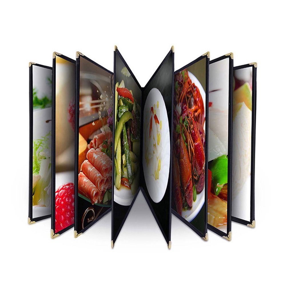 Easy To Clean Foldable PVC Transparent Menu Cover Metal Corners ...