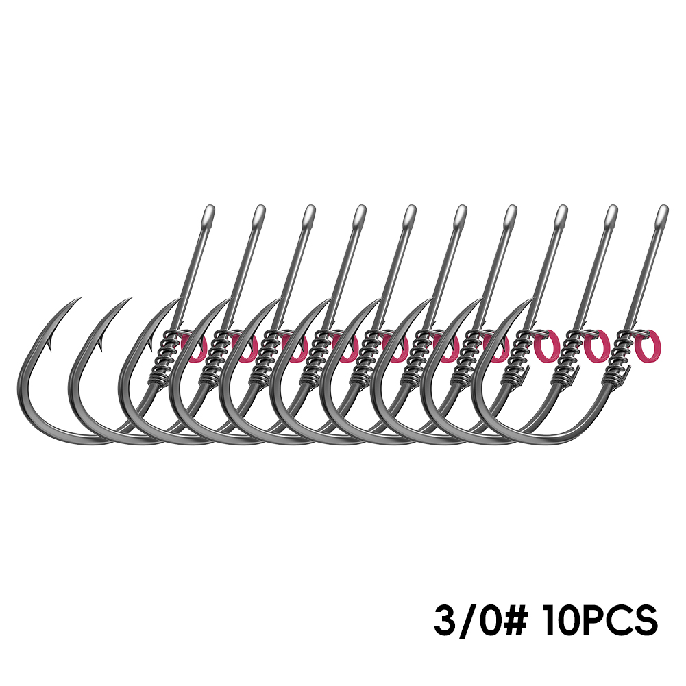 Hittime 10PCS/Box Live Shrimp Spring Back Hook Live Shrimp Fixed Carbon ...