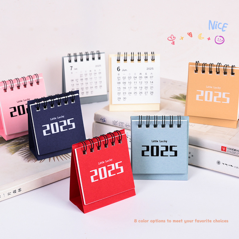 Black White 2024 2025 Desk Calendar Kawaii Coil Calendar To Do List ...