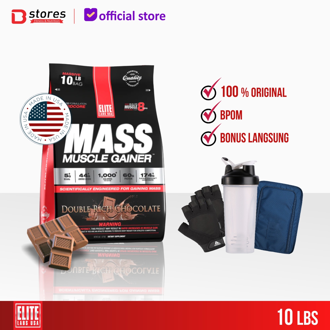 Elite Labs Muscle Mass Gainer 20Lbs Bstores | Lazada Indonesia