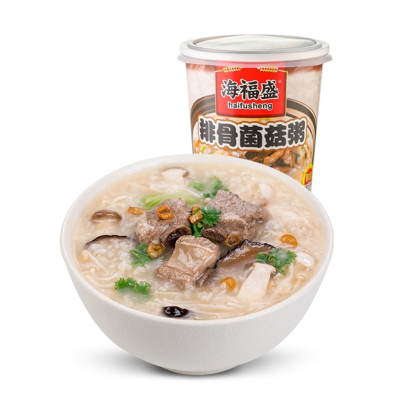 China No.1 Hai Fu Sheng Instant Congee Spareribs Mushroom Flavor 38g ...