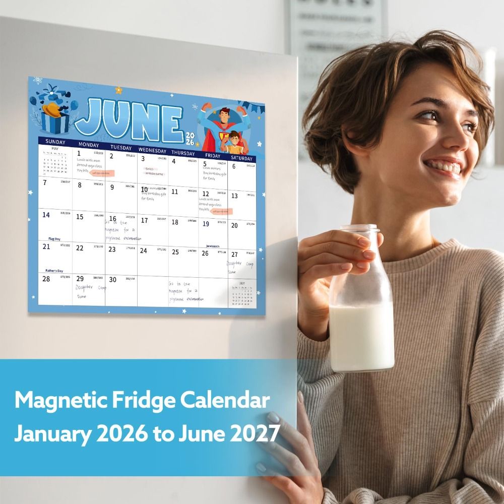 Creative Magnetic 2026 Calendar Jan.2026-Jun.2027 18 Month Fridge ...