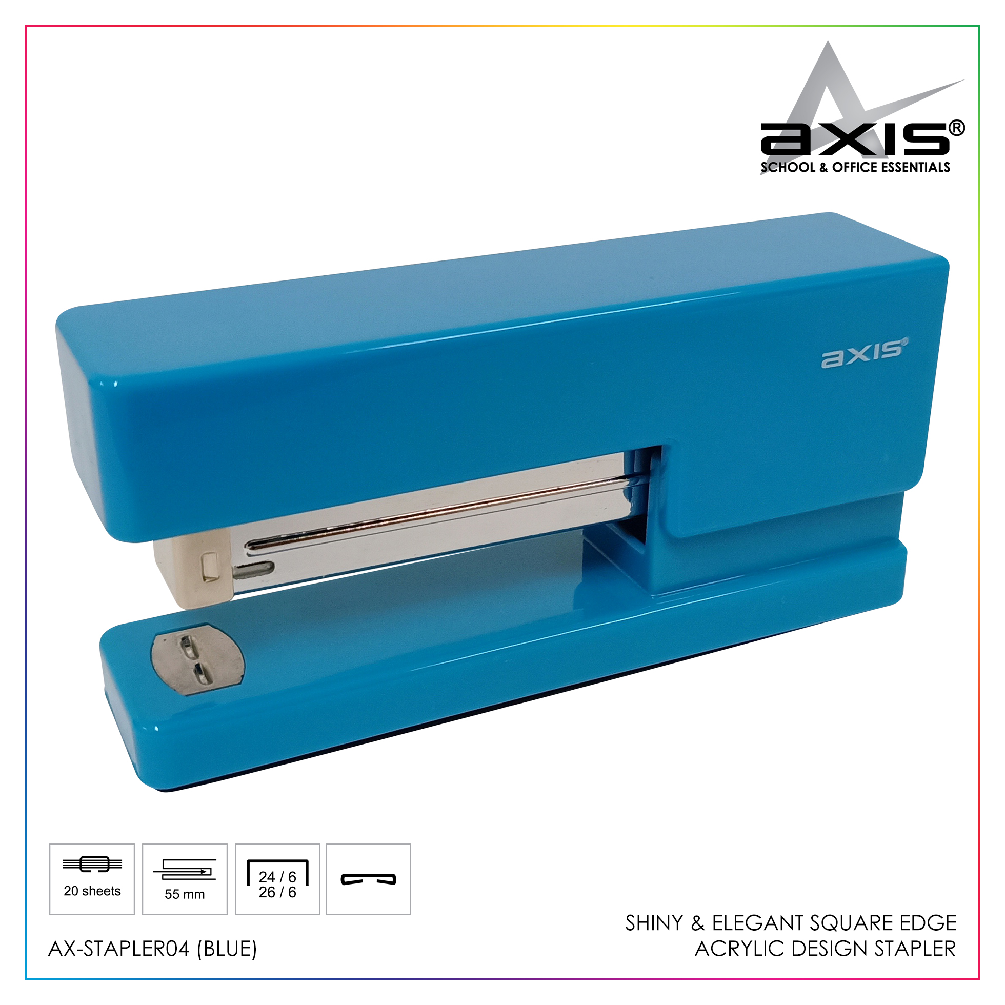 Stapler No.35 Shiny & Elegant Acrylic Design Axis AX-STAPLER04 | Lazada PH