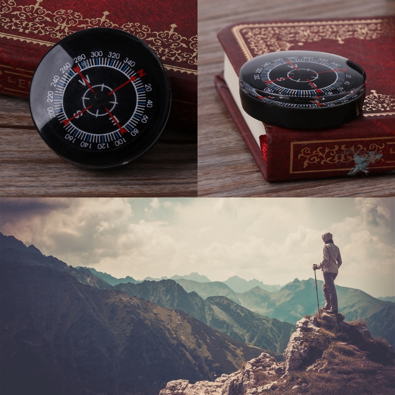 【Slka SurpluS MALL】Mini Compass Oiling Survival Button Compass Camping ...