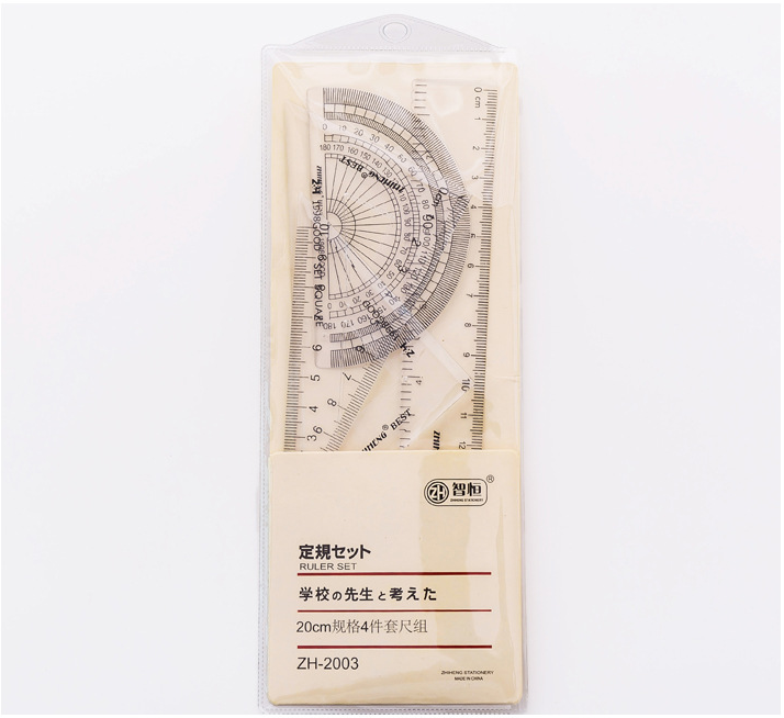 🇲🇾 Ready Stock Muji Style Transparent Ruler 15cm Simple Ruler Scale Set ...