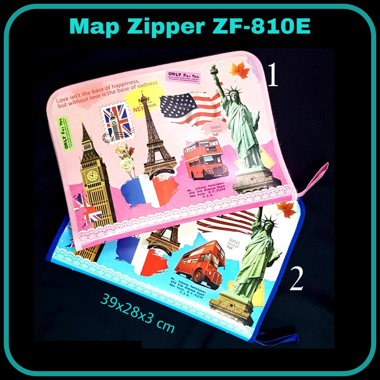 SOS Map Zipper ZF-810E / Map Resleting / Map File / Map Tenteng ...