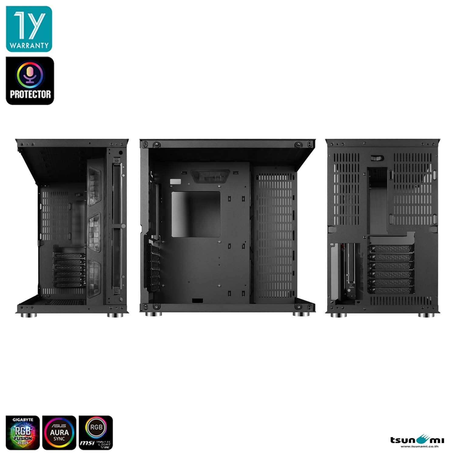 เคสคอมพิวเตอร์ Tsunami Protector Vision II Sound Sync ARGB Panorama ...