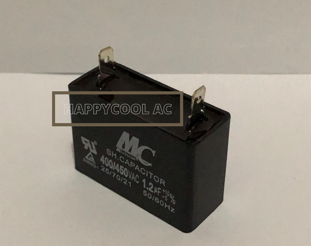 Kapasitor Fan 1,2 uF / 1.2 mikro Merk MC 2 kaki Capacitor Fan AC 1,2 ...