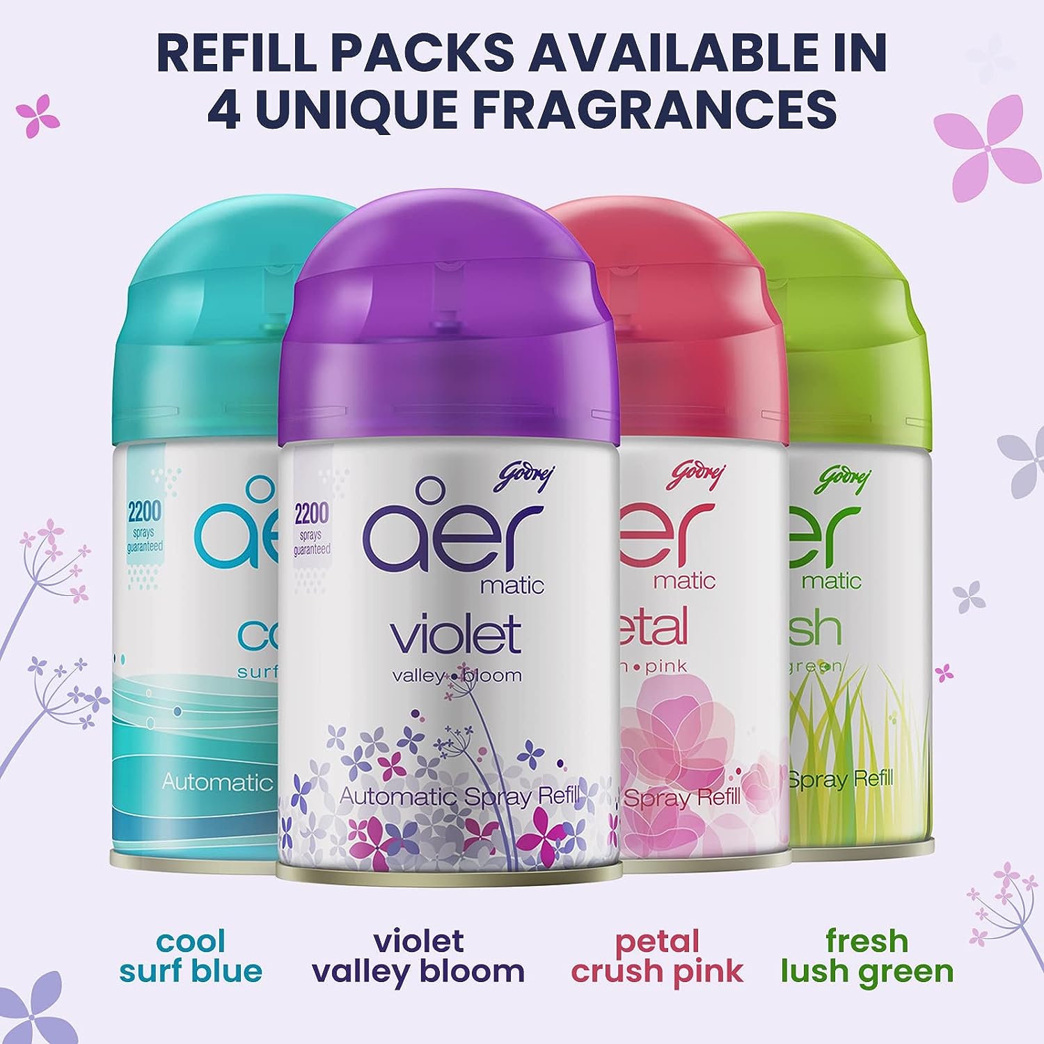 Automatic Room Spray Freshner Refill Can 60-Day pack | Godrej Aer Matic ...
