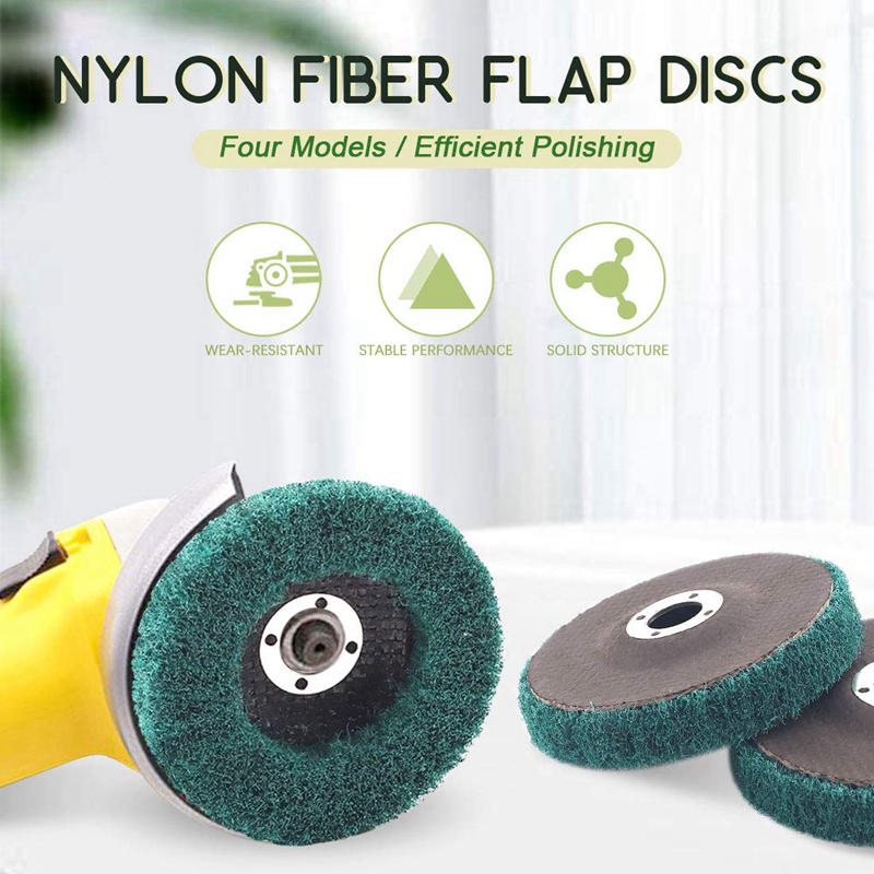 10Pcs Nylon Fiber Buffing Wheel Scouring Pad Flap Polishing Disc for ...