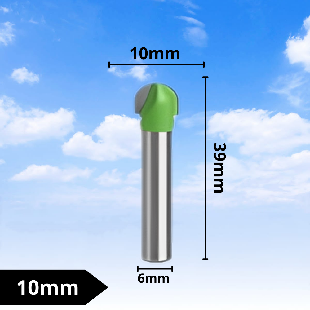 Mata router kayu round bit mata profil setengah lingkaran shank 6mm ...